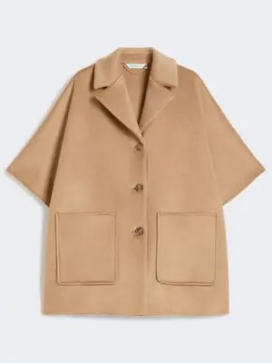Max Mara Oversized Cashmere Broadcloth Cape - Camel