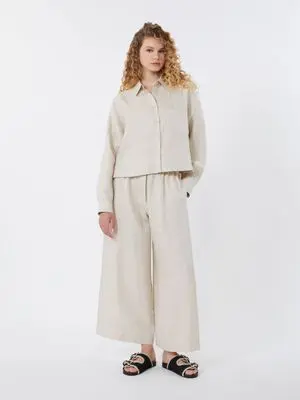 Max Mara Linen Canvas Shirt Jacket