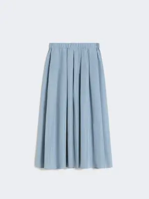 Max Mara Pleated Taffeta Long Skirt