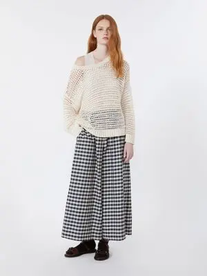 Max Mara Cotton And Ramie Batavia Trousers