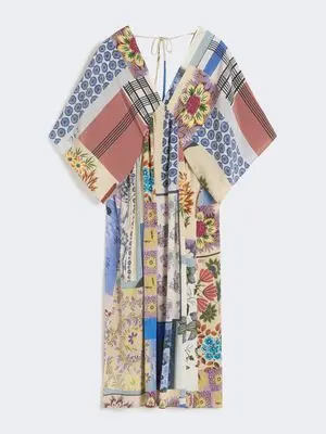 Max Mara Printed Silk Crêpe De Chine Midi Dress - Multicolour