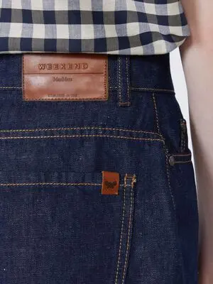Max Mara Cotton And Linen Denim Bermuda Shorts - Navy