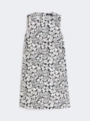 Max Mara Printed A-line Dress - Black