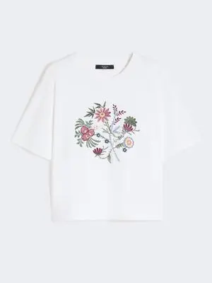 Max Mara Printed Cotton Jersey T-shirt - White