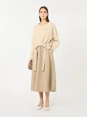 Max Mara Technical Fabric And Cotton Dress