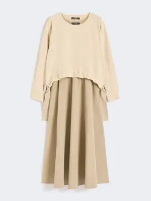 Max Mara Technical Fabric And Cotton Dress