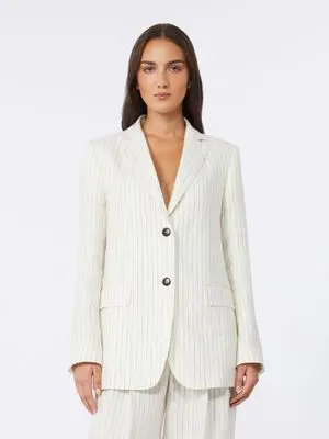 Max Mara Pinstripe Linen Blazer