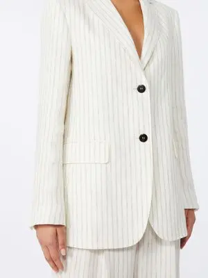 Max Mara Pinstripe Linen Blazer