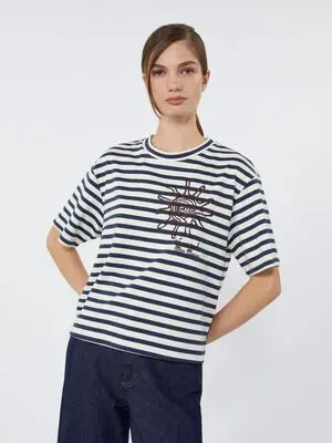 Max Mara Printed Cotton Jersey T-shirt