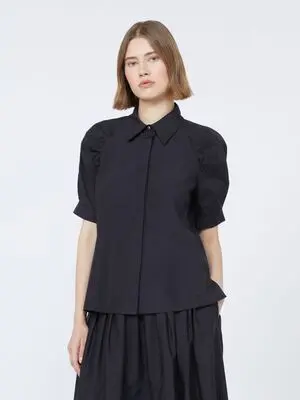 Max Mara Cotton Poplin Shirt - Black
