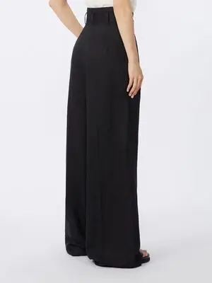 Max Mara Linen Canvas Wide-leg Trousers
