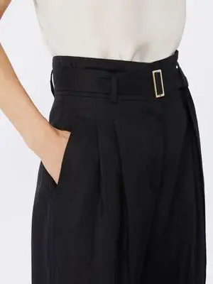 Max Mara Linen Canvas Wide-leg Trousers