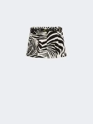 Max Mara Printed Cotton And Linen Shorts - Black