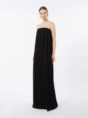 Max Mara Cady Bustier Maxi Dress - Black