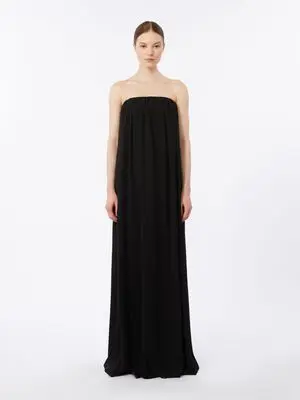 Max Mara Cady Bustier Maxi Dress - Black