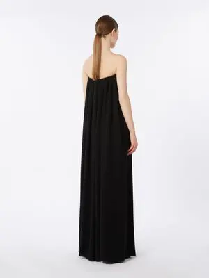 Max Mara Cady Bustier Maxi Dress - Black