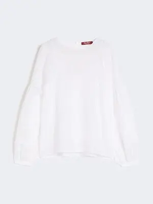 Max Mara Ramie Gauze Blouse - White