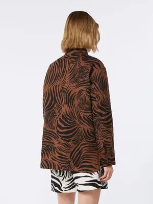 Max Mara Printed Cotton And Linen Shirt