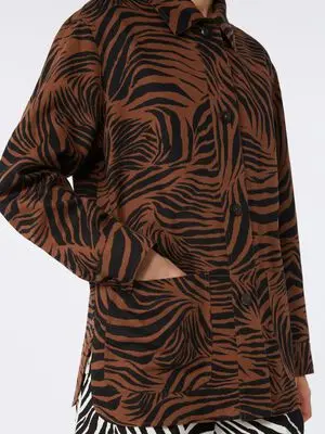 Max Mara Printed Cotton And Linen Shirt