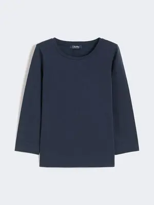 Max Mara T-shirt In Maglia Di Cotone - Ultramarine
