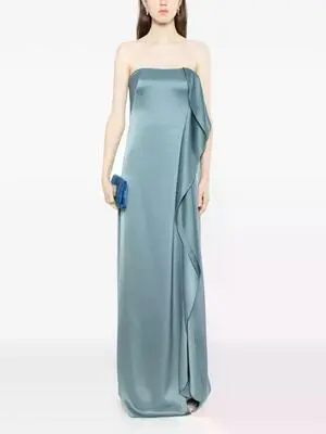 Amsale Cascade Maxi Dress - Blue