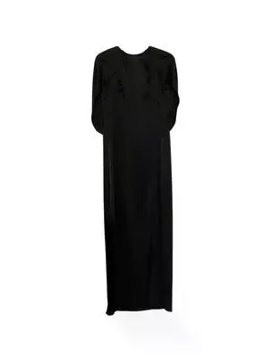 Amsale Column Cape Maxi Dress - Black