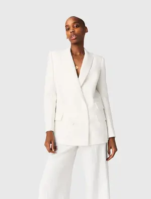 Maje Lyocell Double-breasted Suit Jacket