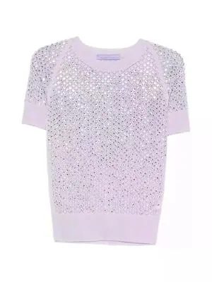Ermanno Scervino Embellished T-shirt - Purple