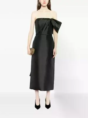 Amsale Bow Midi Cocktail Dress