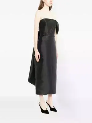 Amsale Bow Midi Cocktail Dress