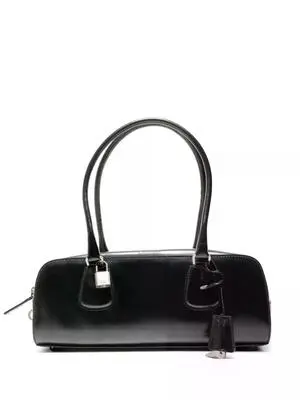 Prada 2000s Mini Boston Leather Shoulder Bag - Black