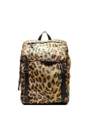 Prada 1990-2010s Leopard-pattern Backpack - Neutrals