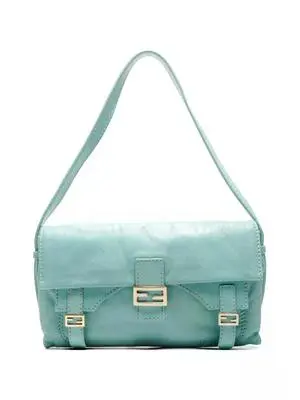 Fendi 2000s-2015s Mamma Bucket Shoulder Bag - Blue