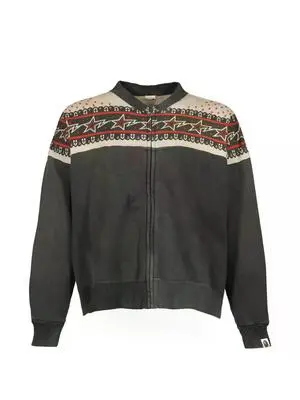 SAINT MXXXXXX Zip Patterned Jacket - Grey