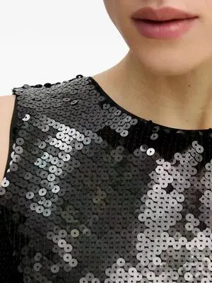 Bardot Portia Sequin Open Back Dress - Black