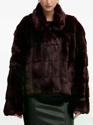 Bardot Sylvie Faux Fur Jacket - Red
