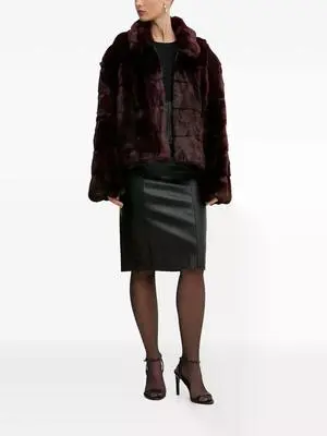 Bardot Sylvie Faux Fur Jacket - Red