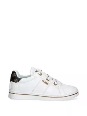 Guess Logo-plaque Panelled Sneakers - White
