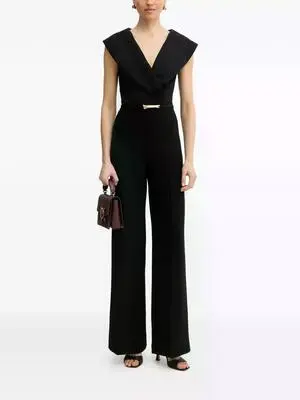 SIMONA CORSELLINI V-neck Belted Jumpsuit