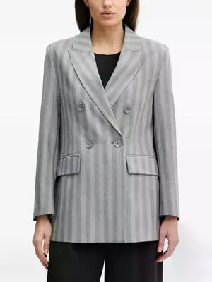 Sisley Striped Double-breasted Blazer