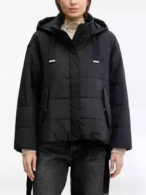Sisley Hooded Quilted Jacket - Black