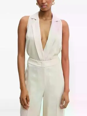 SIMONA CORSELLINI V-neck Jumpsuit - Neutrals