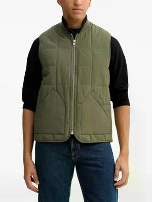 Marc O'polo Quilted Water-repellent Vest - Green
