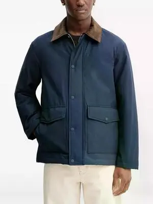 Marc O'polo Corduroy-collar Water-repellent Jacket - Blue