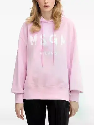 MSGM Logo-detail Hoodie - Pink