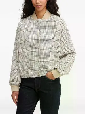 Marc O'polo Checked Bomber Jacket - Neutrals