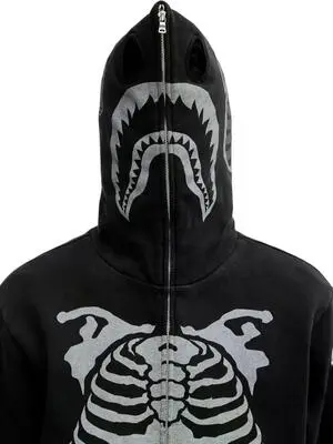 A BATHING APE Graphic-print Zip-up Hoodie