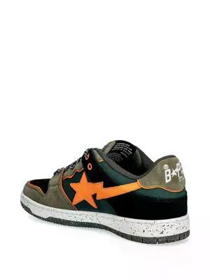 A BATHING APE Star Appliquéd Low Top Sneakers