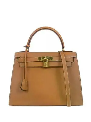 Hermès 1990s 28 Kelly Courchevel Two-way Tote Bag - Neutrals