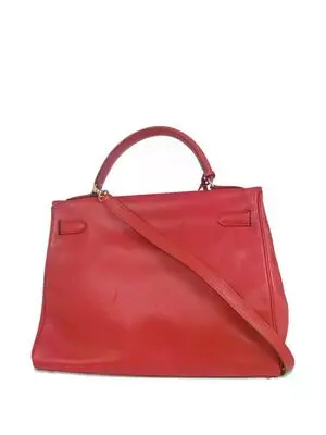 Hermès 1999 32 Kelly Vif Gulliver Tote Bag - Red